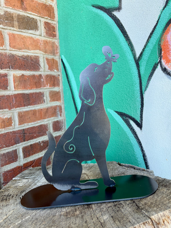 Dog with Butterfly - Garden Deva
