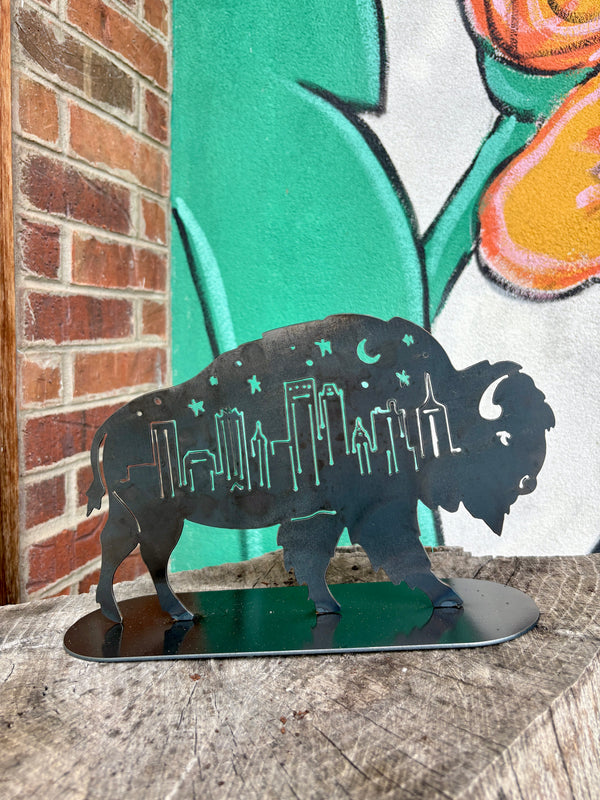 Skyline Bison Sculpture - Garden Deva