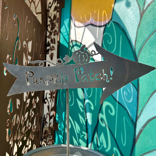 Pumpkin Patch Directional Sign - Garden Deva